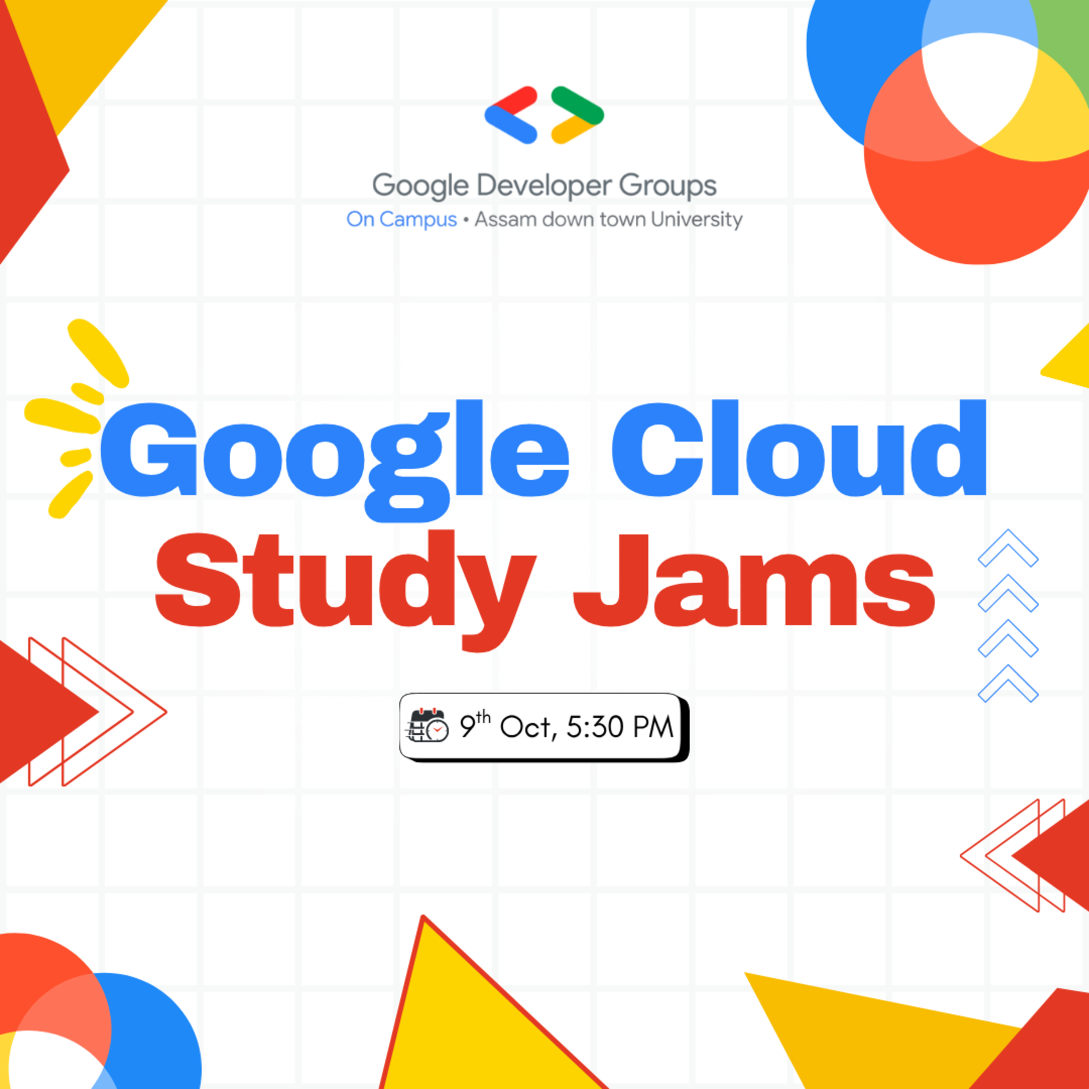 See Intro Session: Google Cloud Study Jams at Google Developer Groups GDG on Campus Assam down ...